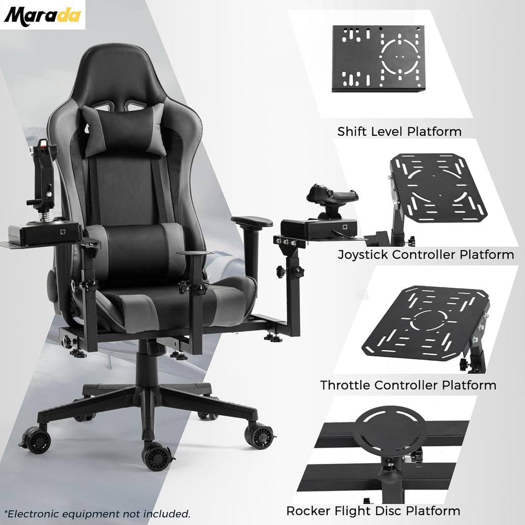 Marada Flight Joystick Hotas Mount with Chair Adjustable Compatible wi