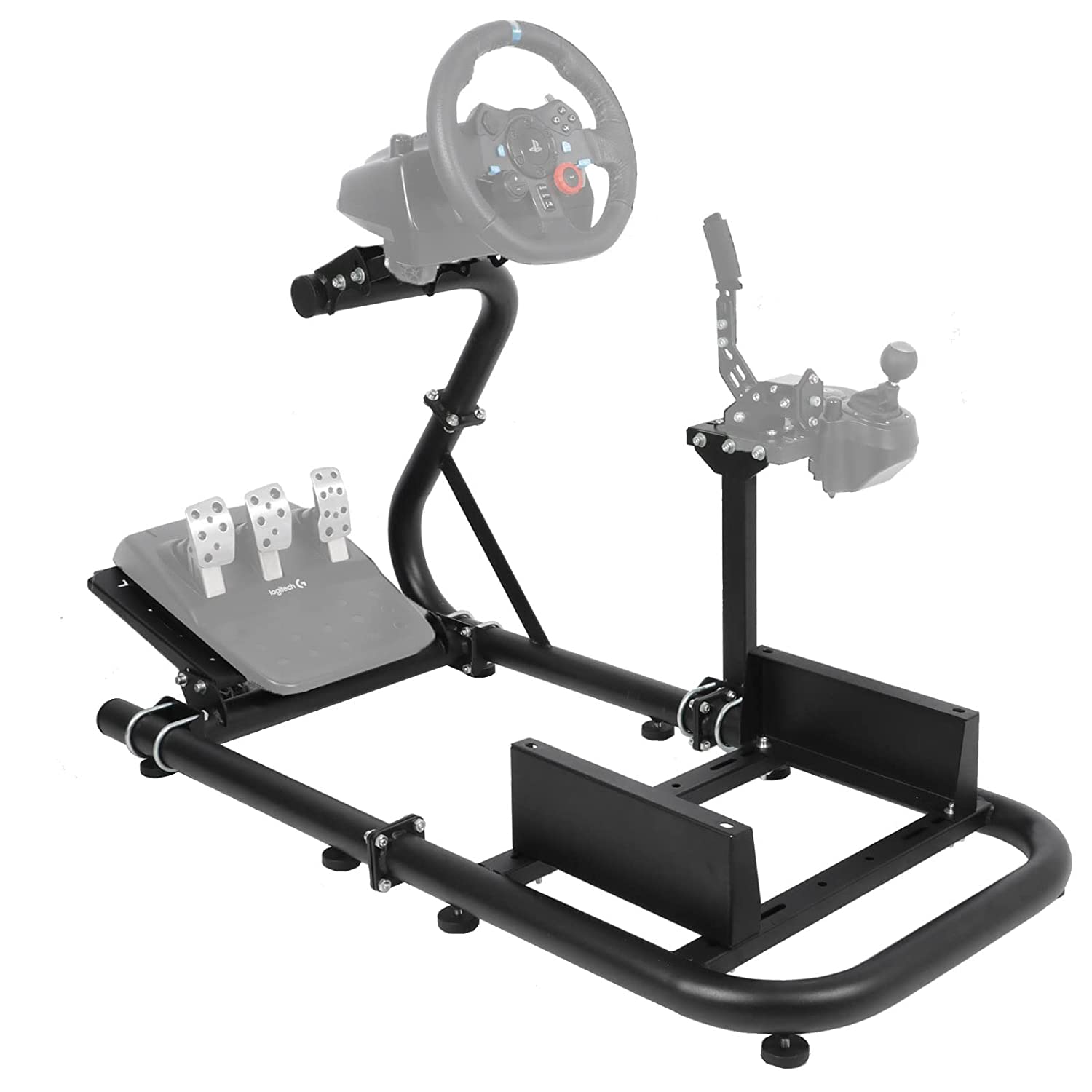 Marada Racing Simulator Frame Adjustable Wheel Stand Round Tube Upgrad