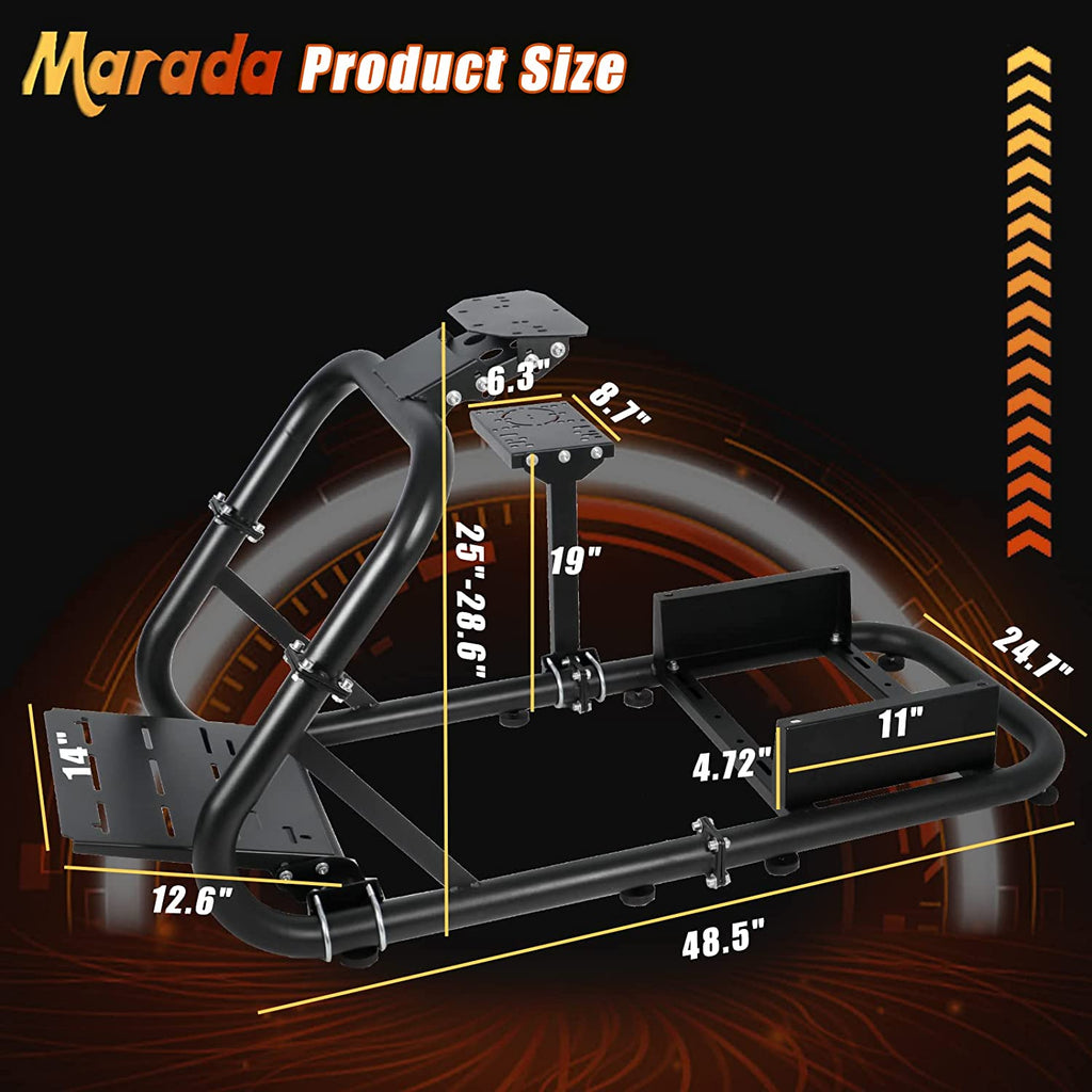 Marada Racing Cockpit Frame Upgrade Stable Racing Wheel Stand Adjustab
